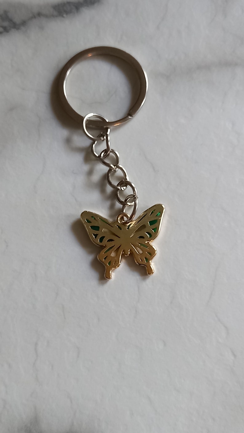 Enamelled Metal Butterfly Keyrings, Keychains ,bag Charms - Etsy