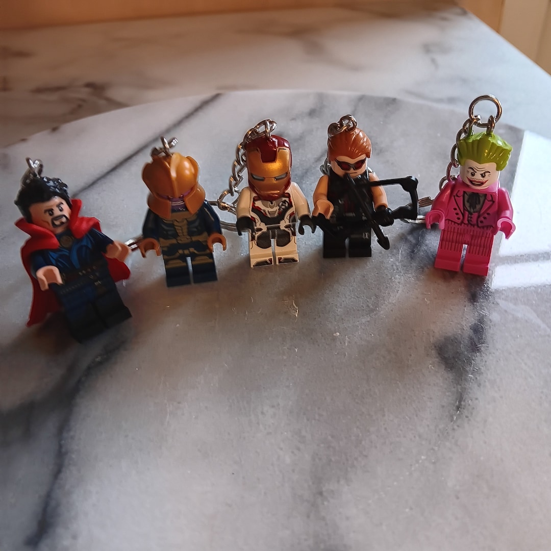 Marvel/dc Lego Keyrings - Etsy