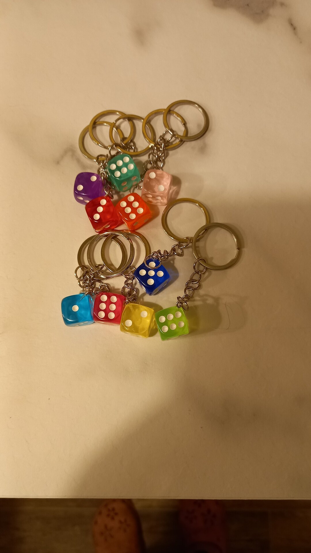 Coloured Dice Keyrings, Bag Charms, Keychains - Etsy