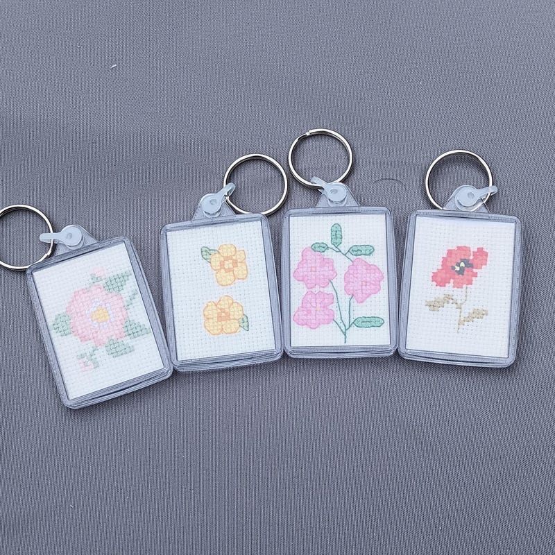 Cross Stitch Keyring - Etsy