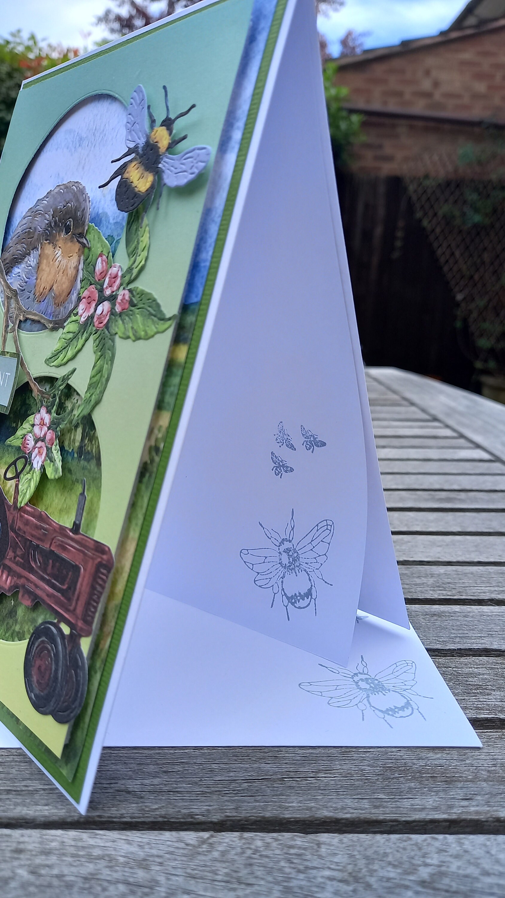 Robin and Tractor Happy Retirement 5x7 Tent Fold Greetings Card - Etsy