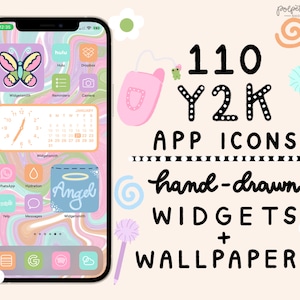110 Early 2000's (Y2K) App Icons (in 5 Colors) | BONUS Hand-drawn ...