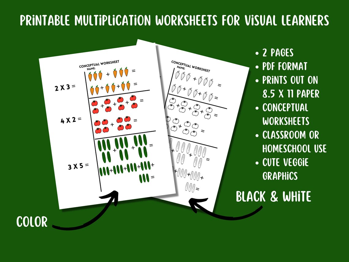 Printable Multiplication Tables and Worksheets Bundle, Second Grade ...
