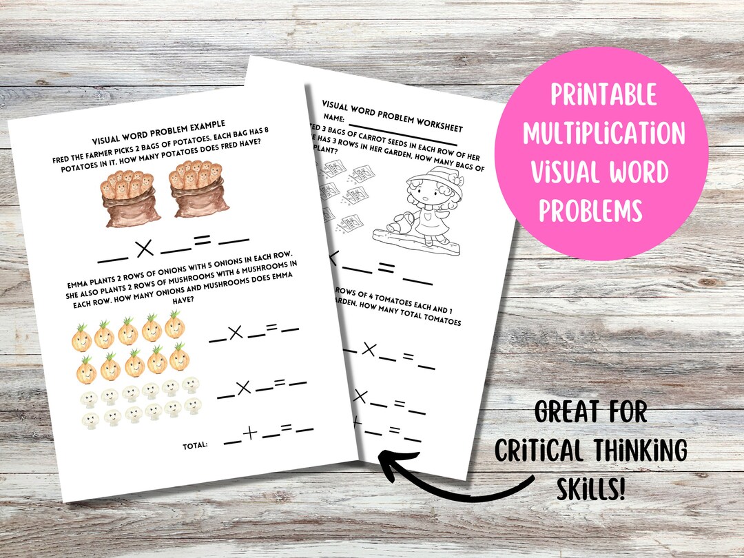 Printable Multiplication Word Problem Worksheet, Classroom and ...