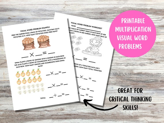 Printable Multiplication Word Problem Worksheet Classroom and - Etsy