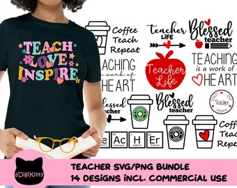 Teacher Svg Bundle Teacher Png Svg Teacher Svg for Cricut - Etsy
