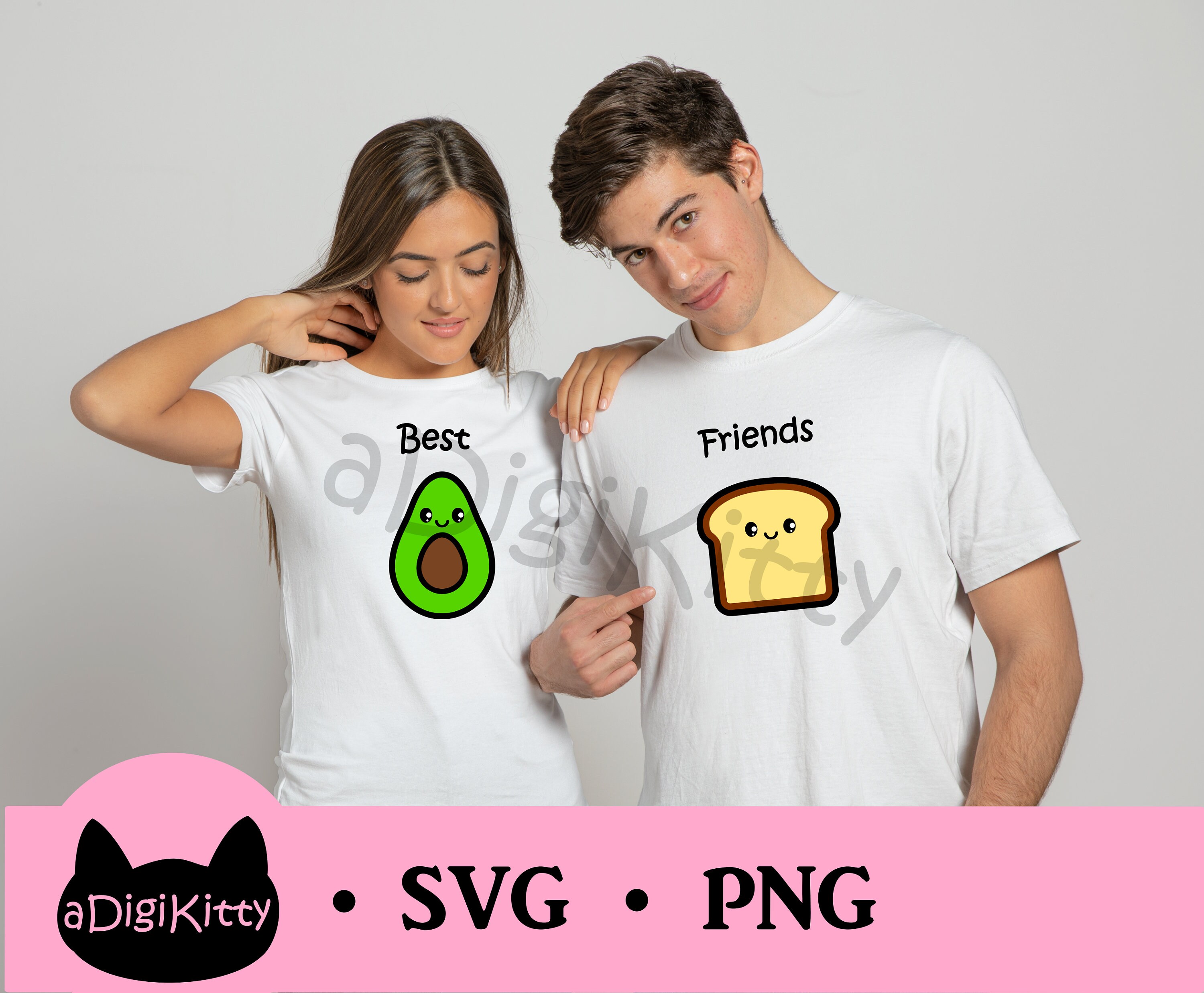 Avocado Toast Best Friends SVG, Kawaii Besties PNG (digital Files) - Etsy