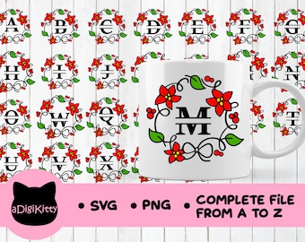 Teachers Monogram SVG & PNG A-Z Alphabet Cricut Silhouette | Etsy