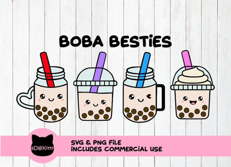 Best Friends Svg Bubble Tea Svg Boba Svg Milk Tea Svg Besties Svg Bff Svg Bubble Tea Png