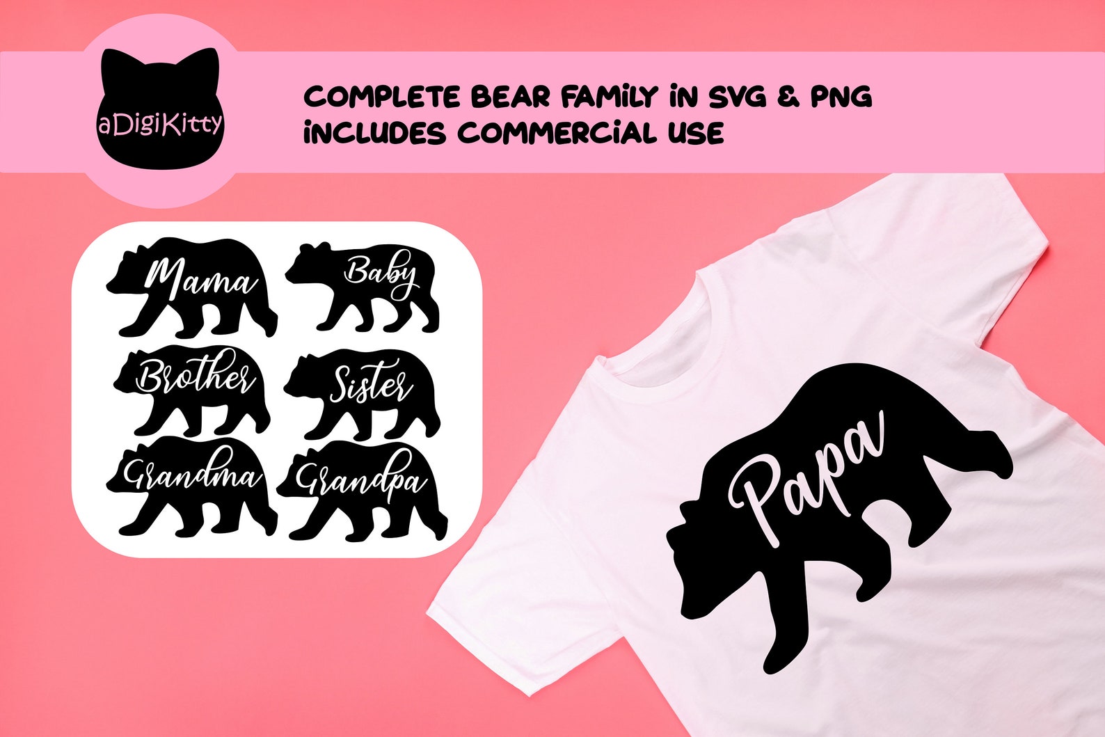 Bär SVG, Bär SVG, Mama SVG, Mama Svg, Papa Bär Svg, Familien svg, Baby ...