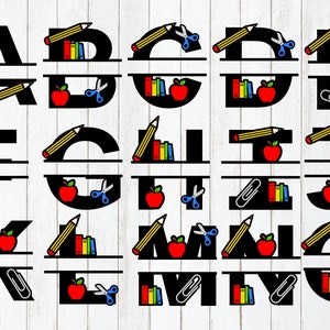 Teachers Monogram SVG & PNG A-Z Alphabet Cricut, Silhouette, Cut Files ...