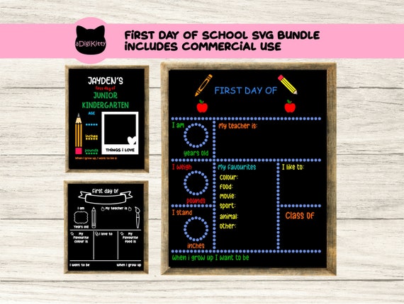 First Day of School Sign Instant Download 1st Day of Grade - Etsy