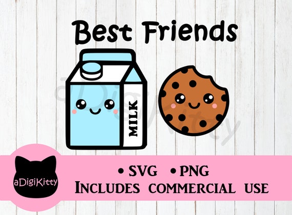 Best Friends SVG Milk Svg Cookies Svg Cream Svg Choc Chip - Etsy