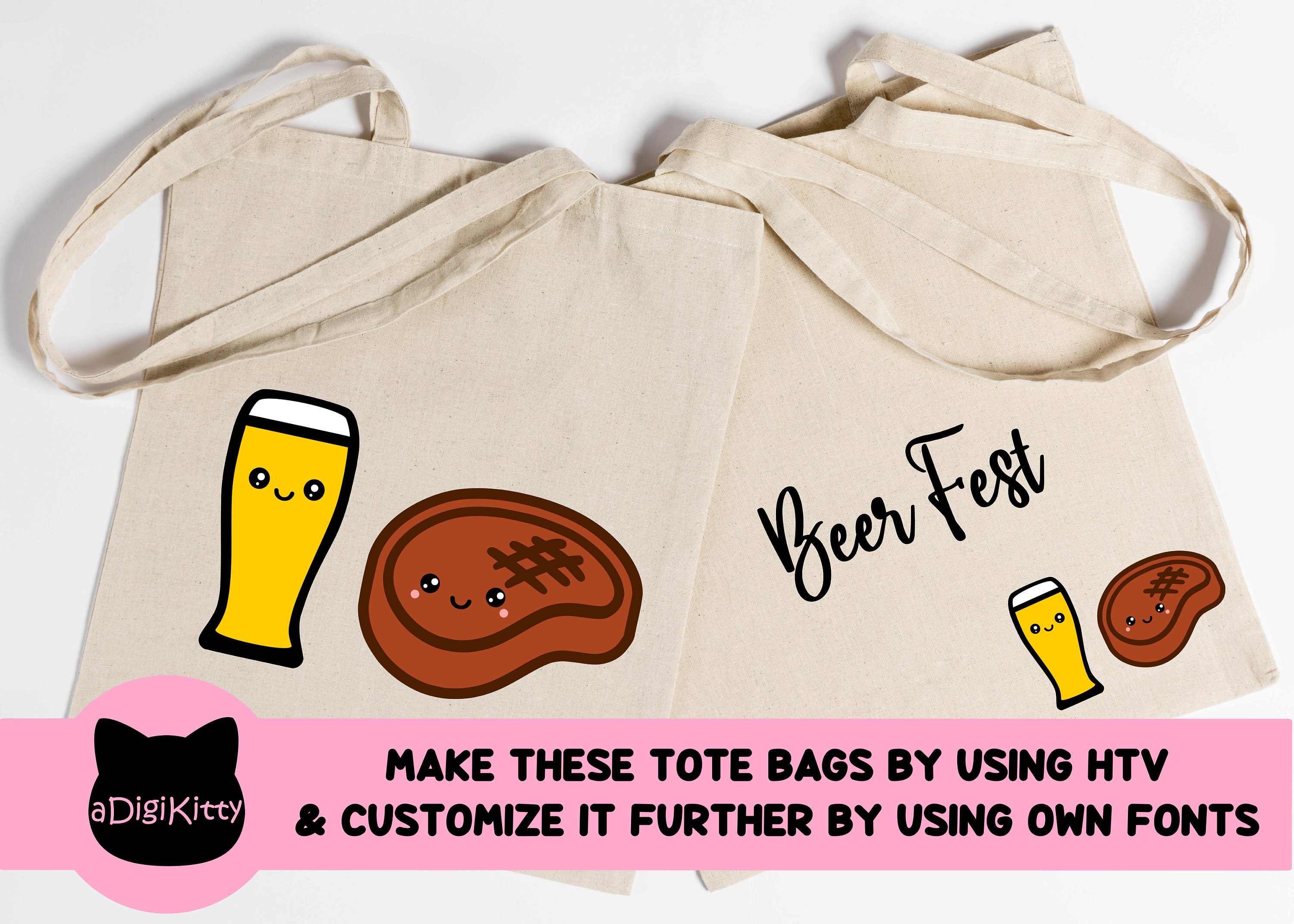 Best Friends Beer & Steak Kawaii SVG PNG File - Etsy