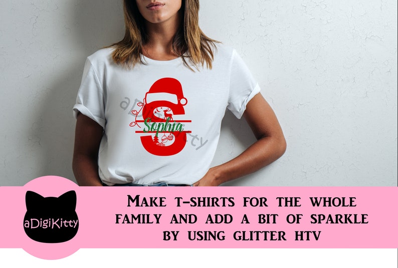 Christmas Monogram SVG PNG A-Z Alphabet Cricut, Silhouette, Cut Files ...