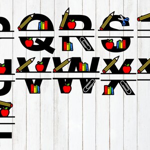 Teachers Monogram SVG & PNG A-Z Alphabet Cricut, Silhouette, Cut Files ...