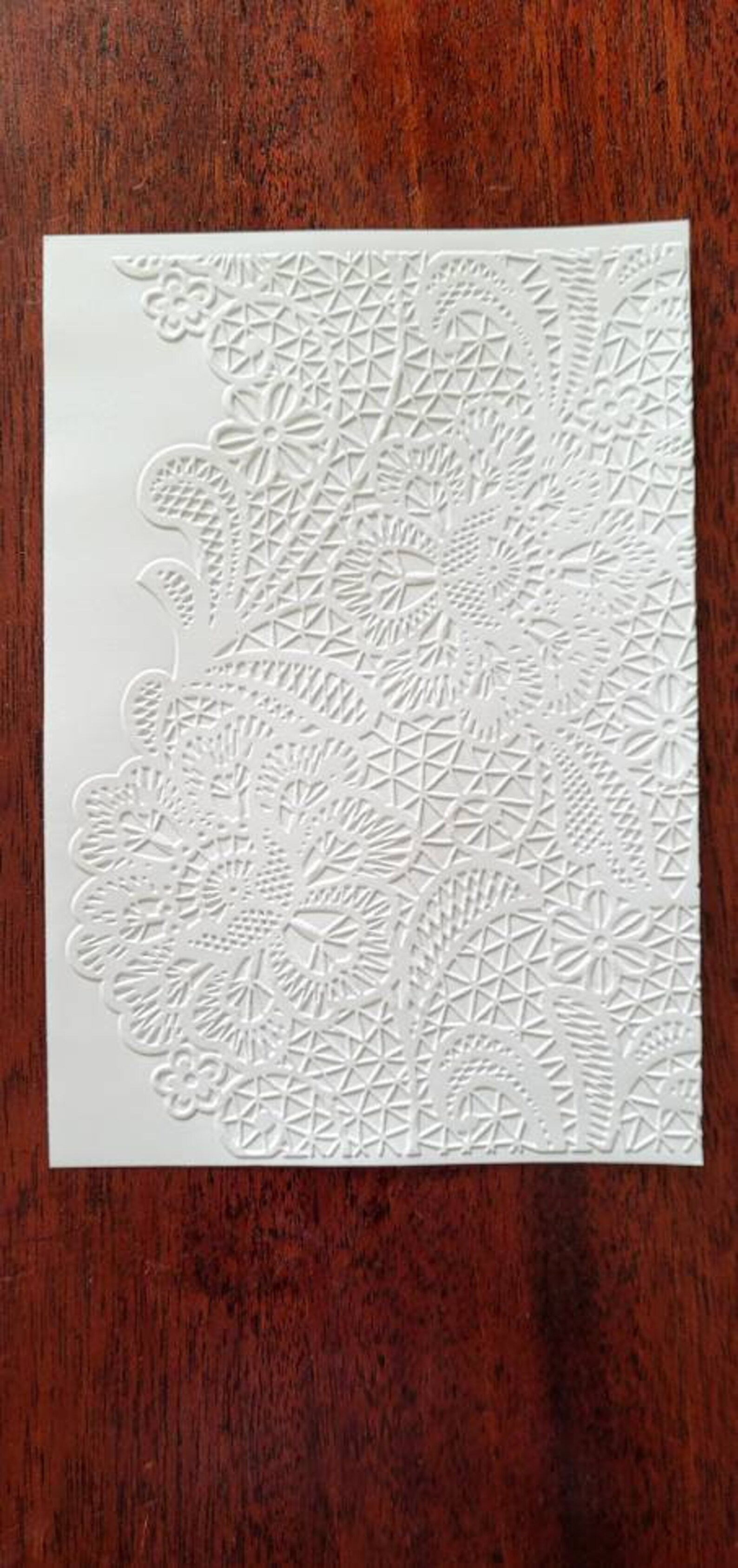 Embossed White Paper Vintage Lace Pattern Embossing DIY - Etsy