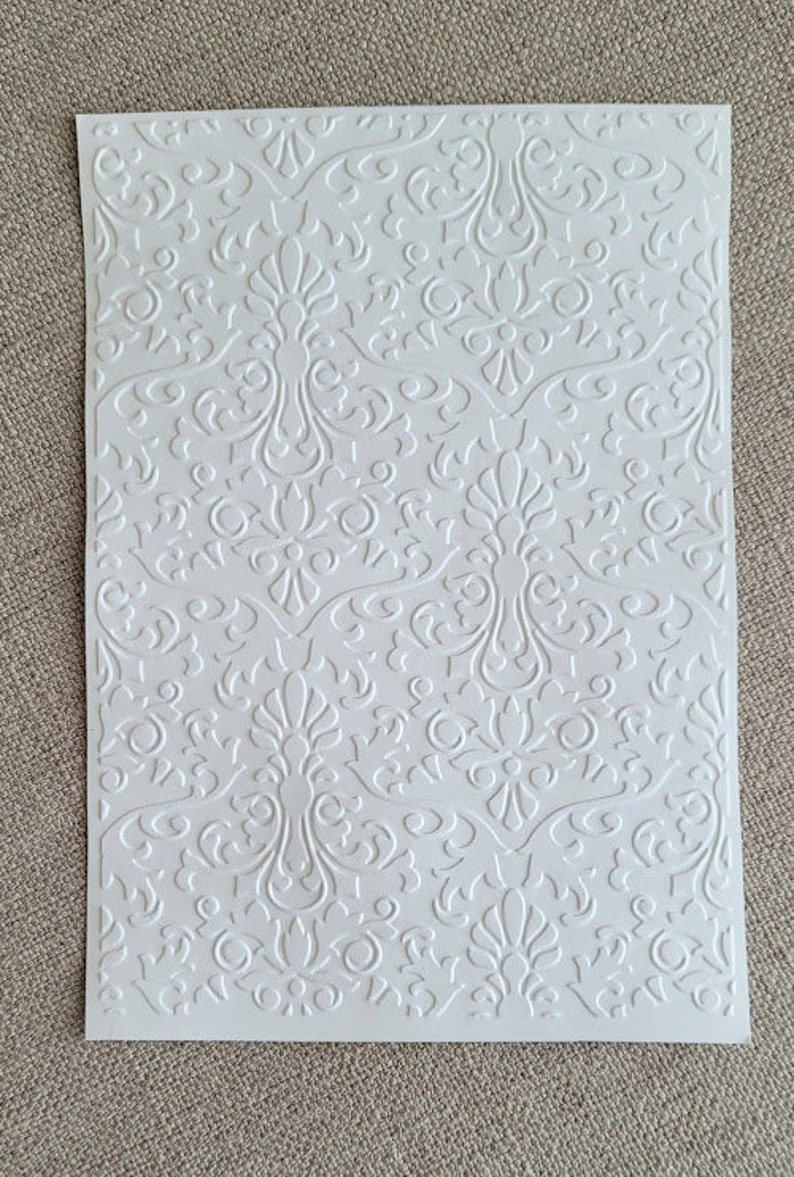 Embossed White Cardstock Junk Journal Supplies Card-making - Etsy