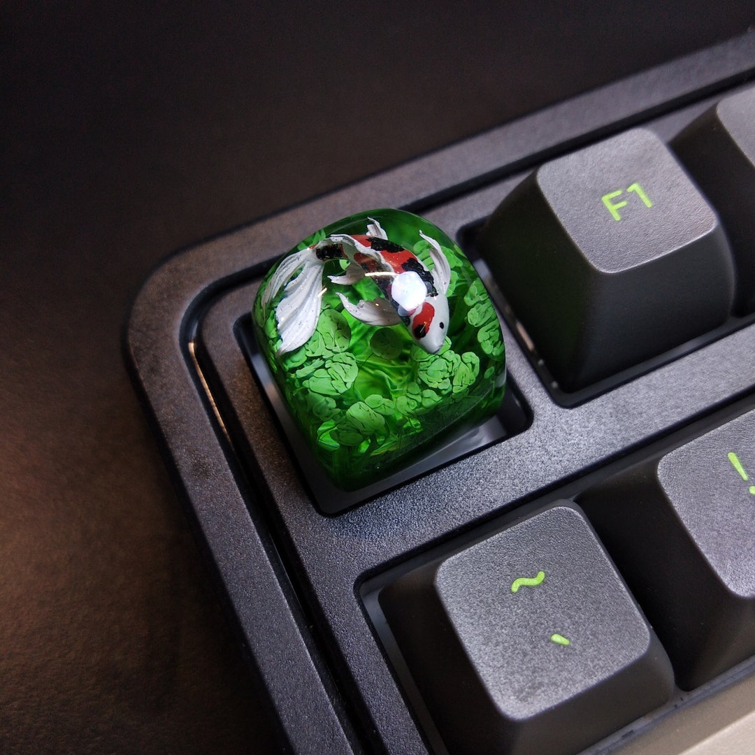 Koi Fish Spacebar, Koi Fish Keycaps, Keycaps Artisan, Keycap Custom ...