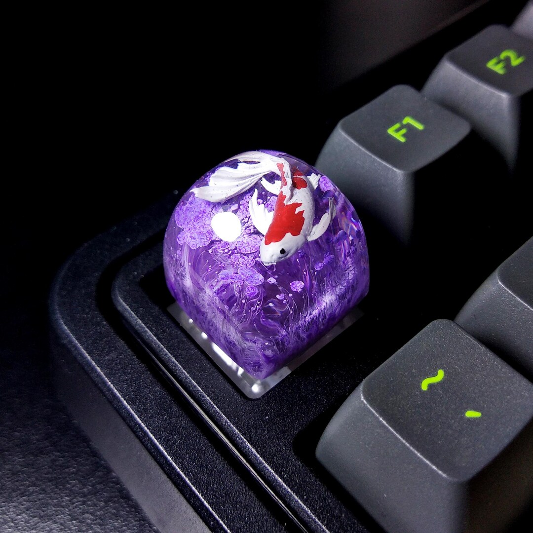 Purple Koi Keycap for Cherry MX Keyboard, Custom Esc Keycap, SA and OEM ...