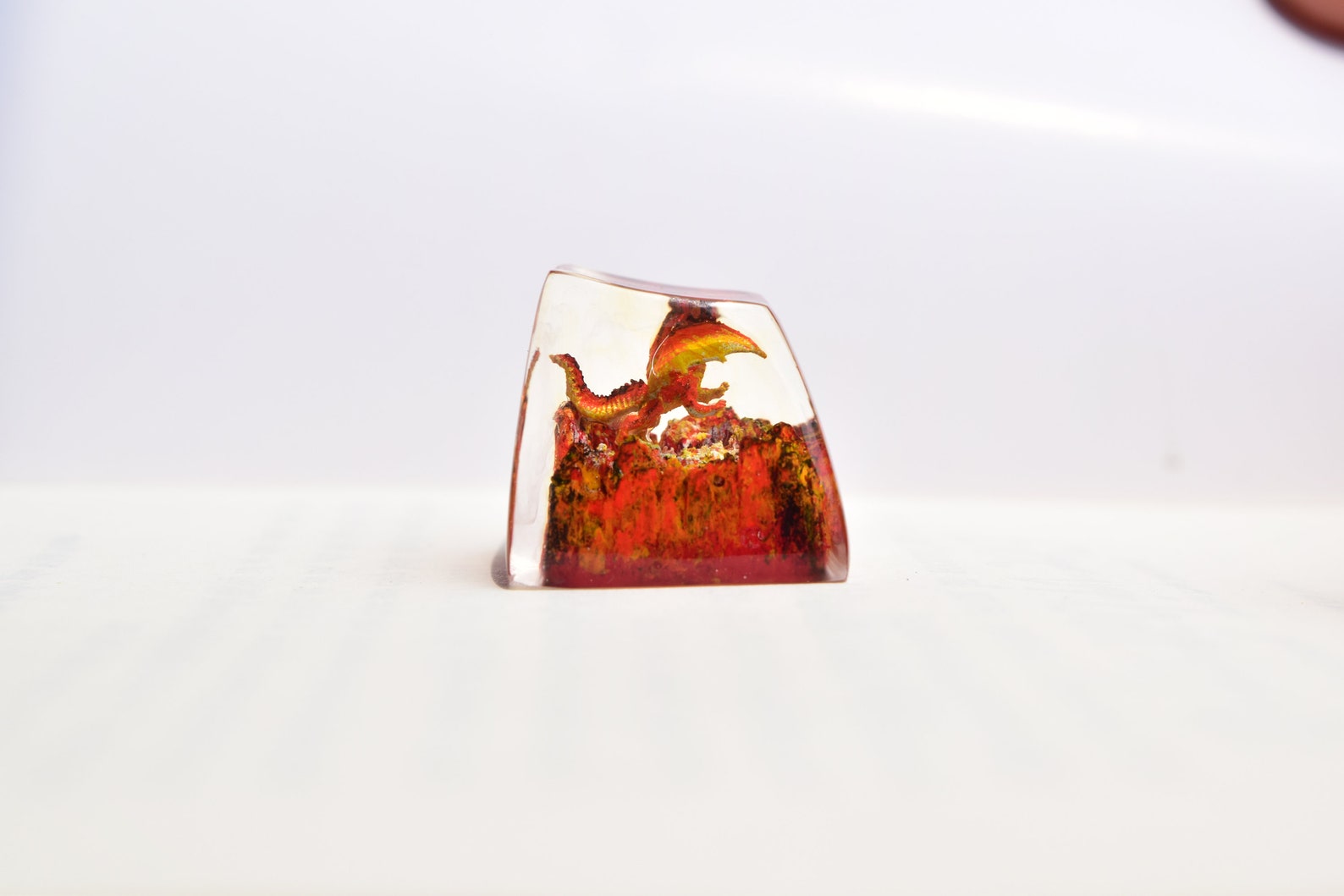 Dragon Keycap Fire Keycaps Dragon Artisan Keycaps Esc - Etsy