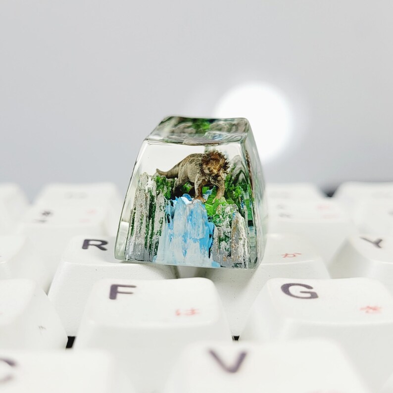 Triceratops Keycap Dinosaur Keycaps Artisan Keycaps Resin - Etsy Canada