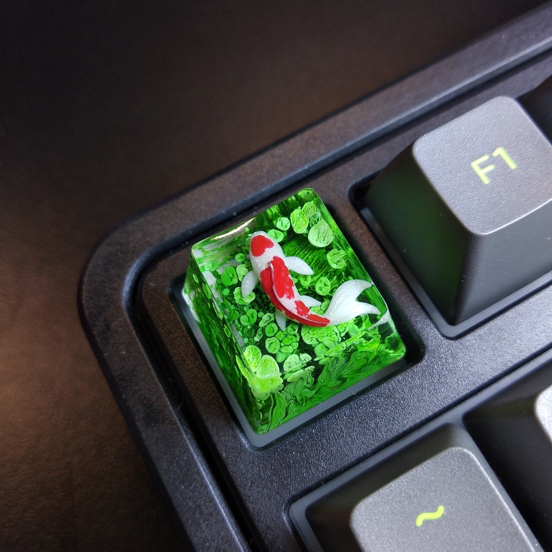 Koi Fish Spacebar, Koi Fish Keycaps, Keycaps Artisan, Keycap Custom ...