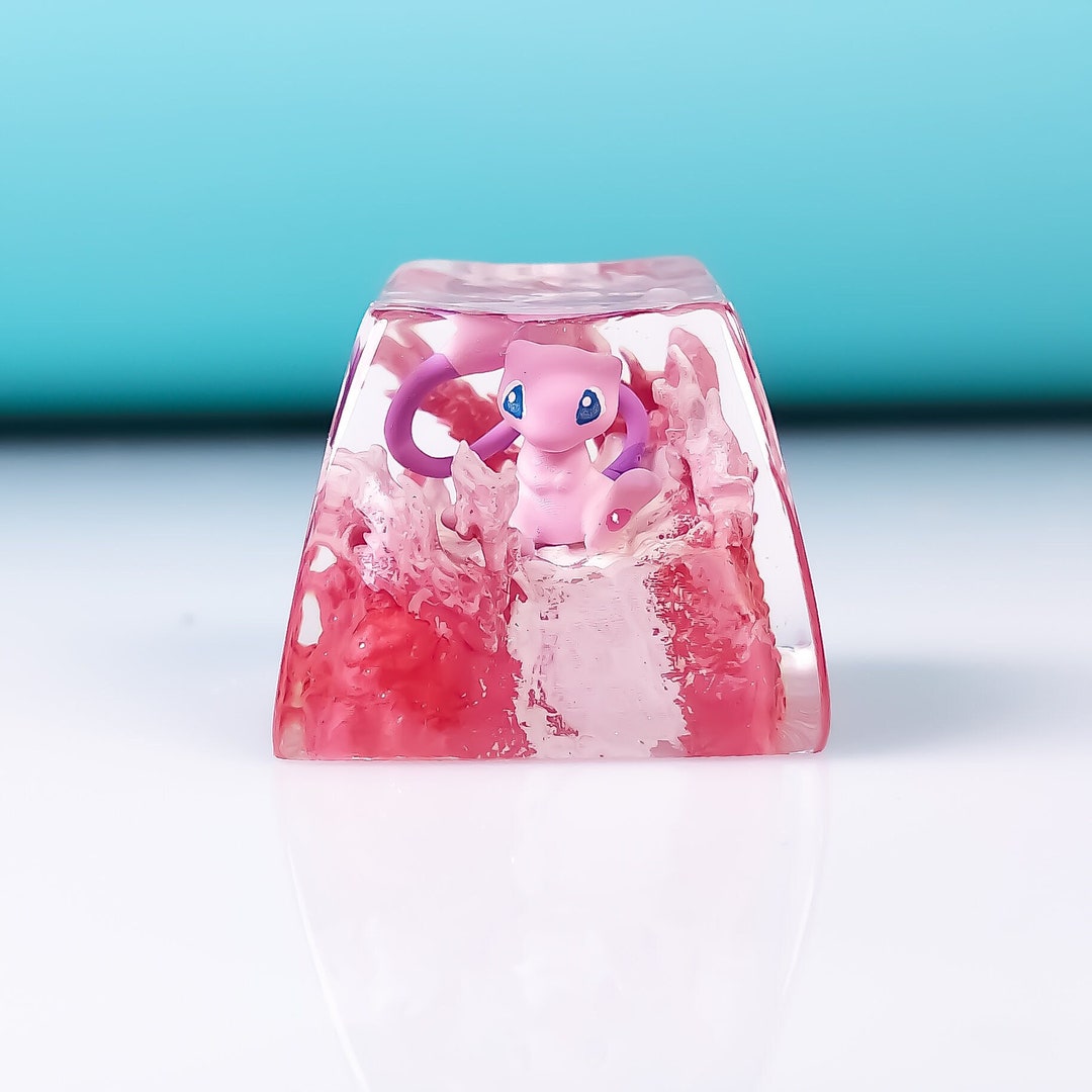 Mew Artisan Keycap, Pokemon ECS Resin Keycap, Pokemon Resin Handmade ...