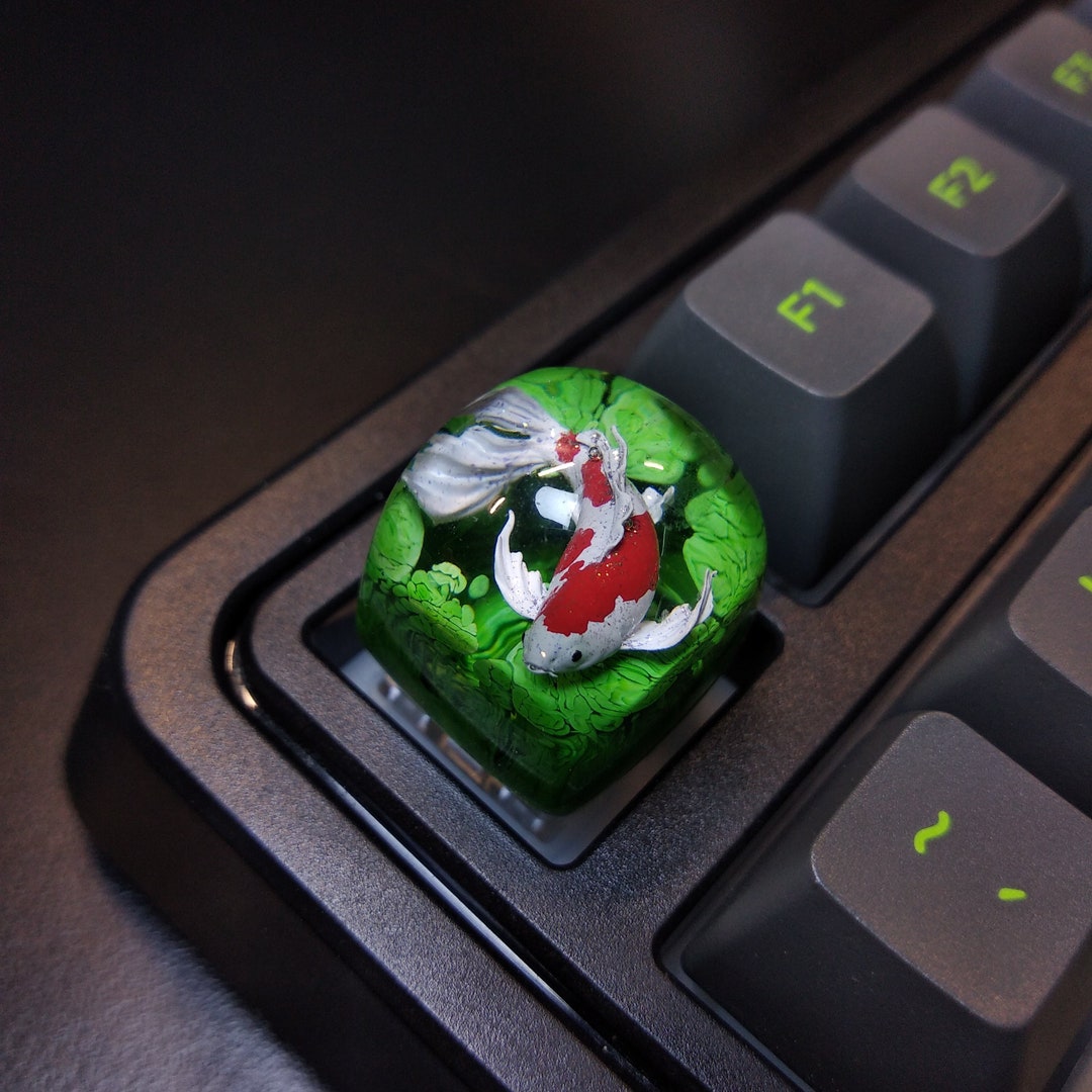 Koi Fish Spacebar, Koi Fish Keycaps, Keycaps Artisan, Keycap Custom ...