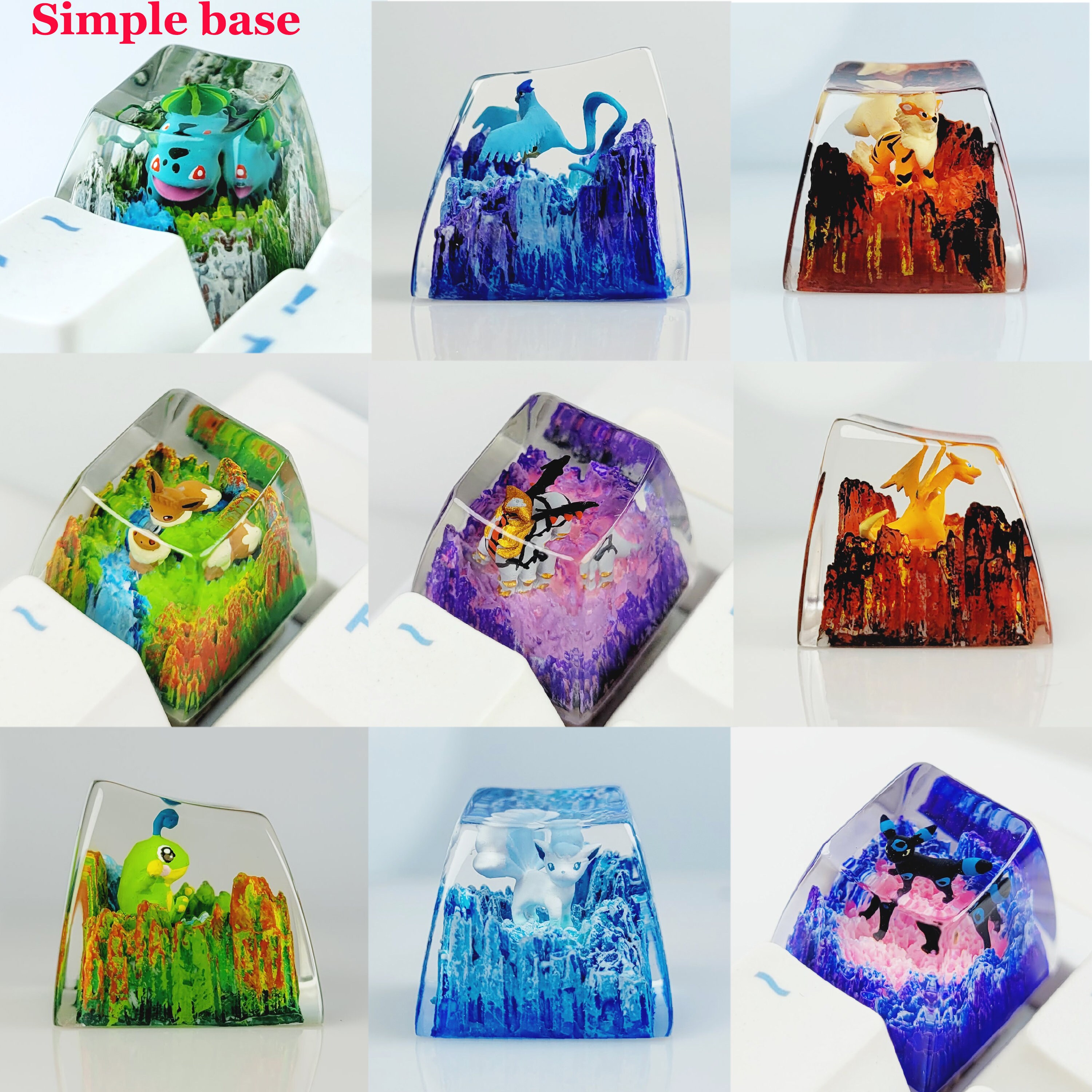 Leafeon Pokemon Keycaps anime Keycaps Keycaps Handmade - Etsy