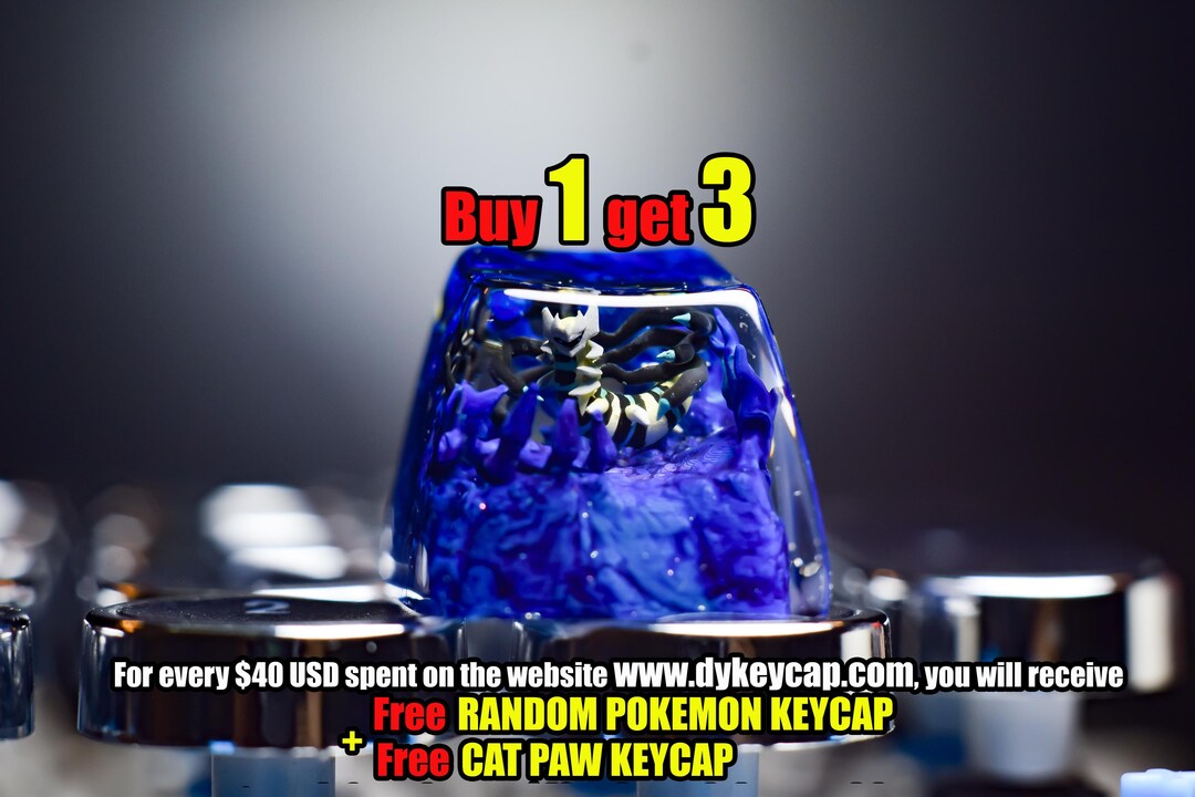 Shiny Giratina Origin Form Custom Pokemon Keycap Artisan, Anime Keycap ...