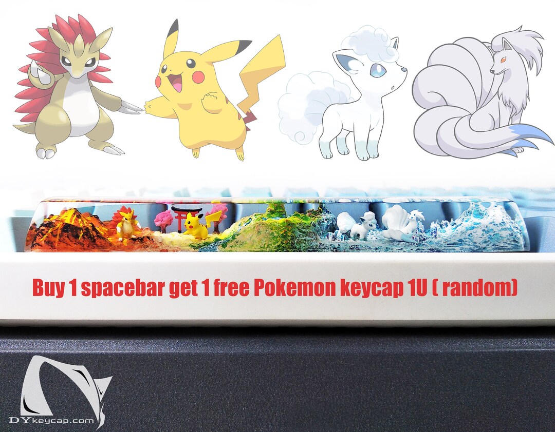 Custom Pokemon Spacebar Pokemon Keycap Custom Pokemon - Etsy
