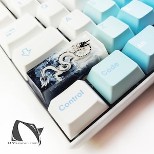 Dragon Keycaps 2.25U SA OEM, Artisan Keycaps, Key Cap Hand Made, Black ...