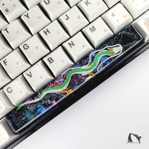 Dragon Spacebar Resin artisan Keycaps, Galaxy Keycaps, Custom Keyboard ...