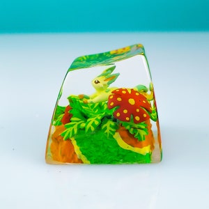 Leafeon Pokemon Keycaps anime Keycaps, Keycaps Handmade, Resin Keycaps ...