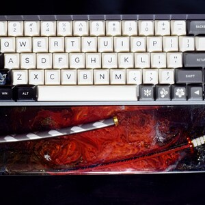 Sword Resin Wrist Rest Handmade, Black and Red, Keyboard Wrist Rest ...