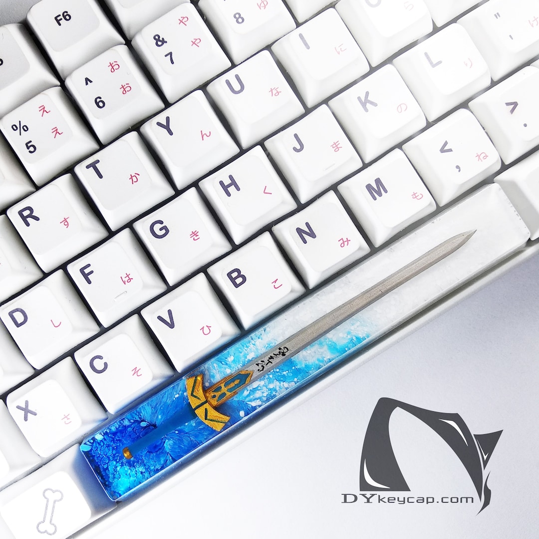 Excalibur Sword Spacebar Keycap Artisan, Anime Keycap for Mechanical ...