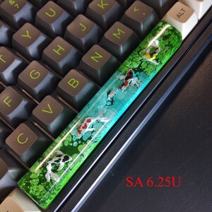 Koi Fish Spacebar, Koi Fish Keycaps, Green Keycaps Artisan, Spacebar Custom, Spacebar Artisan ...
