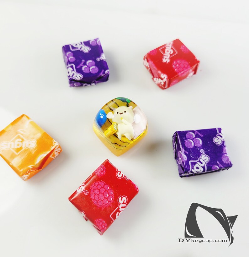 Cute Cat Keycapskitty Resin Artisan Keycap for Mechanical - Etsy