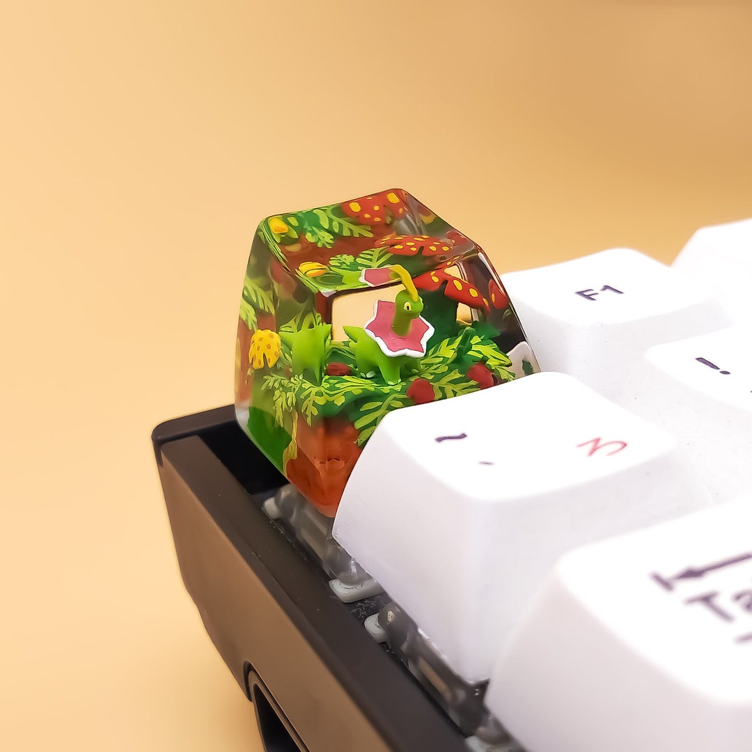 Meganium Keycap Custom Pokemon Keycaps Artisan, Anime Keycaps, Gift for ...