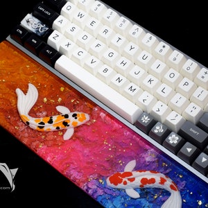 Koi Fish Resin Wrist Rest Handmade,colorfull Wrist Rest, Keyboard Wrist ...