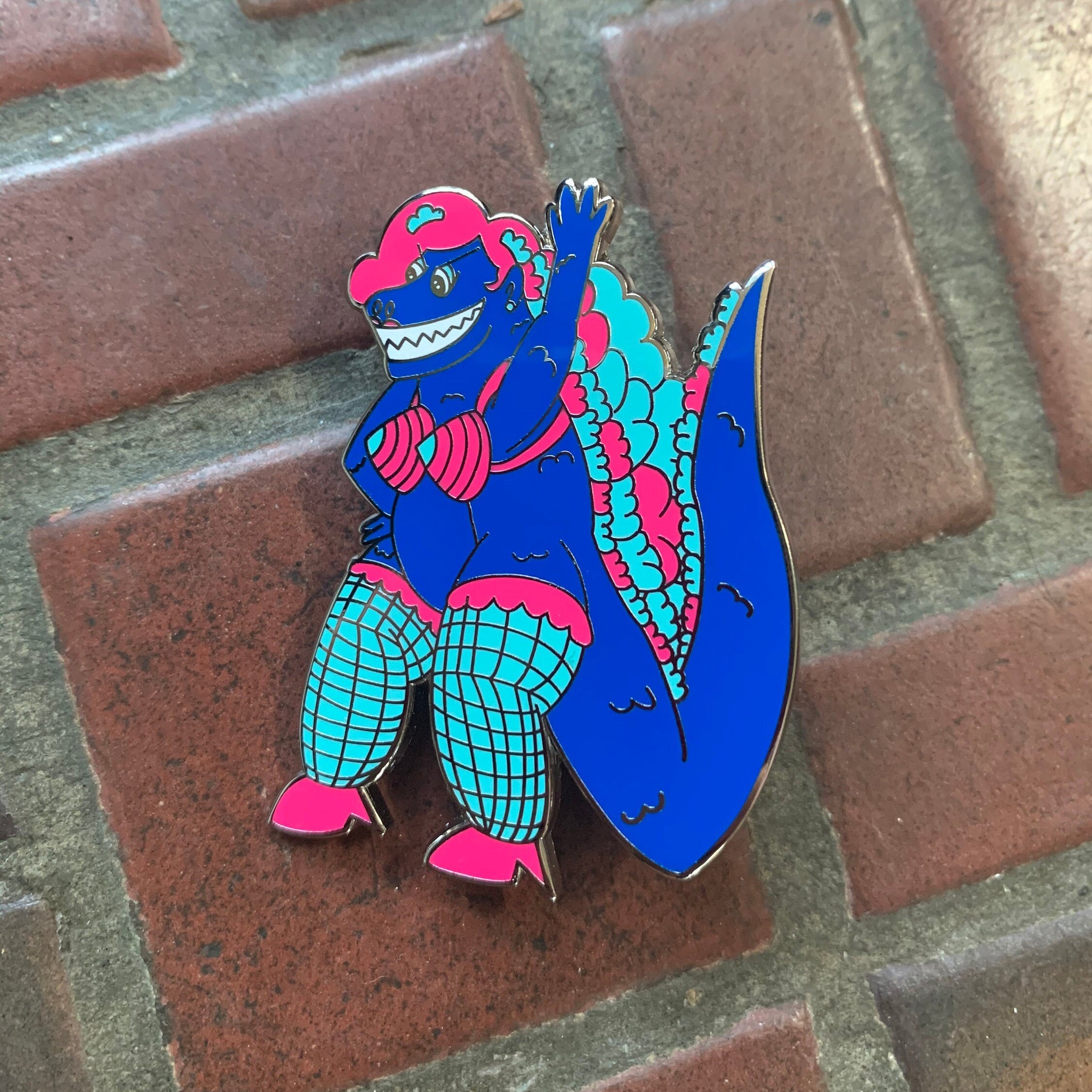 Sexyzilla Godzilla Enamel Pin | Etsy