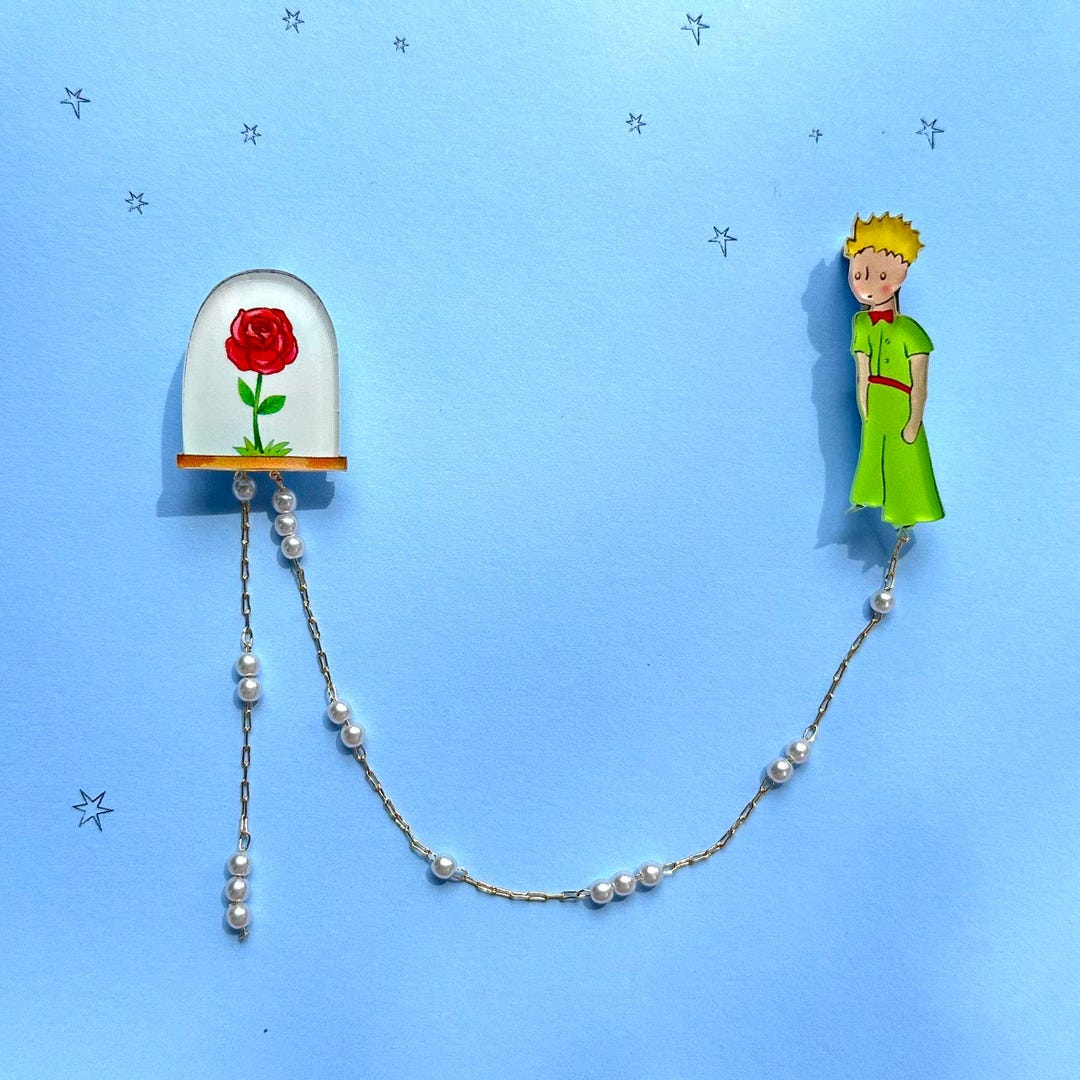 The Little Prince Brooch. Little Prince Lapel Pin | Badge. Gold Plated ...