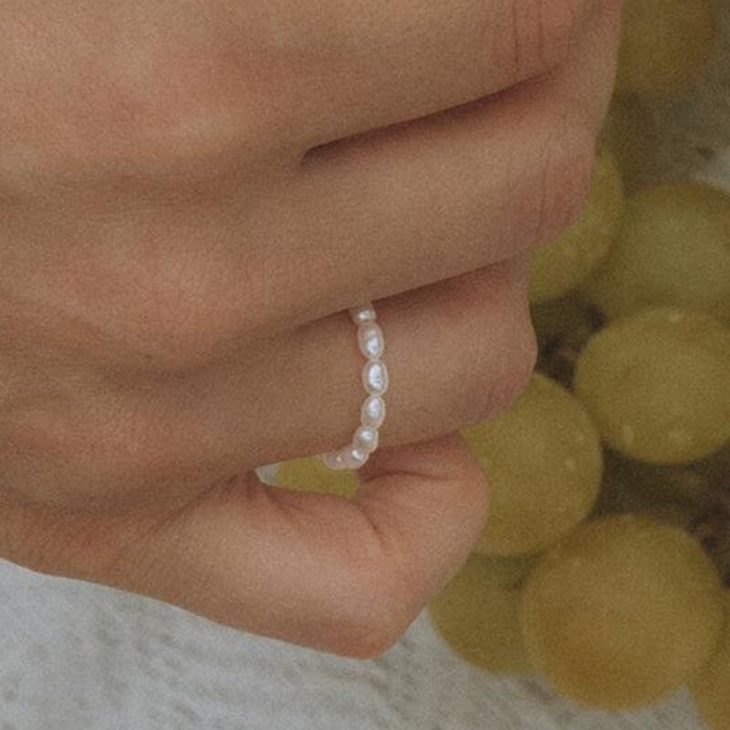 Tiny Pearl Ring - Etsy