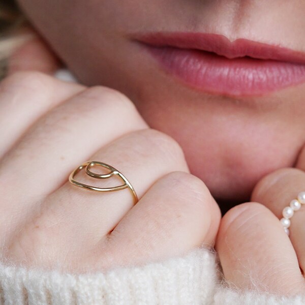 Half Circle Ring - Etsy