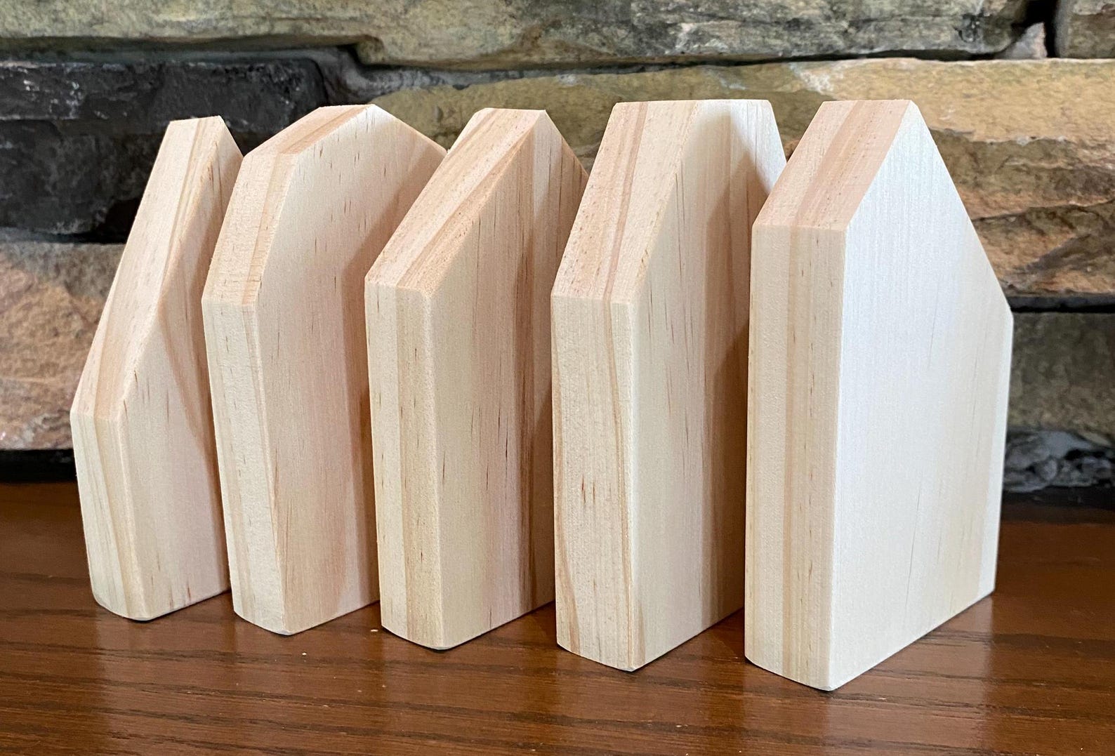 Wood House Set, DIY Houses, Craft Houses, Home Decor Houses, Wood ...