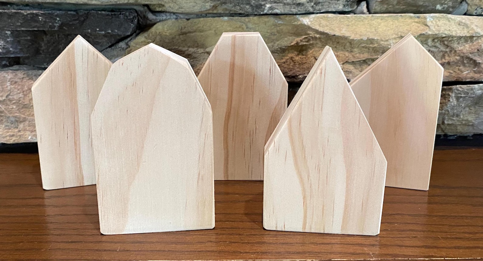 Wood House Set, DIY Houses, Craft Houses, Home Decor Houses, Wood ...