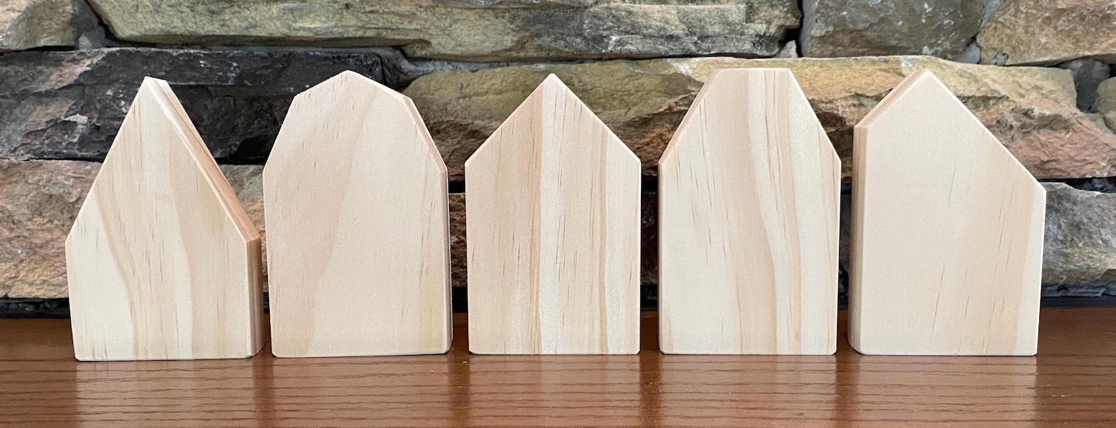 Wood House Set, DIY Houses, Craft Houses, Home Decor Houses, Wood ...