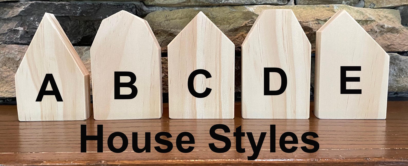 Wood House Set, DIY Houses, Craft Houses, Home Decor Houses, Wood ...