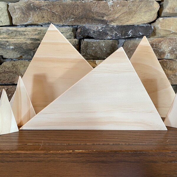 Wood Triangle Trees - Etsy